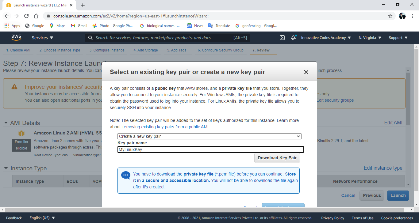 How To Create Linux 2 Instance In Aws Cloud Virtual System 1454
