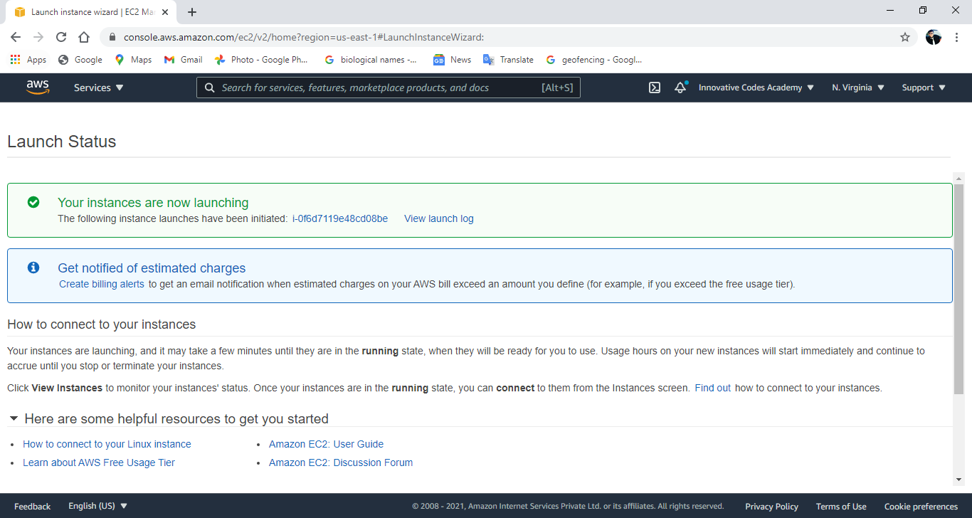 How To Create Linux 2 Instance In Aws Cloud Virtual System Innovative Codes Academy