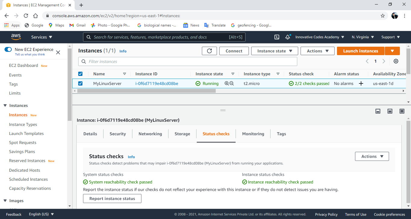 How To Create Linux 2 Instance In Aws Cloud Virtual System Innovative Codes Academy